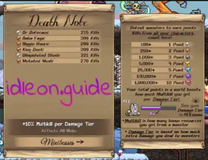 Death Note & Multikill Explained » Idleon