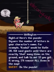 Wellington's Item Dropping Puzzle Quest (Easy solution!) » Idleon